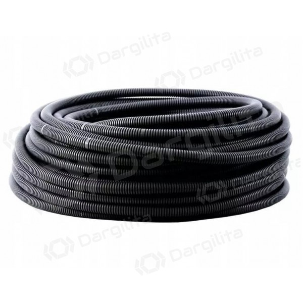 Gofruotas PVC Vamzdis Pawbol 10mm 100m Rit juodas Dargilita Gofruotas PVC Vamzdis Pawbol 10mm 100m Rit juodas Dargilita